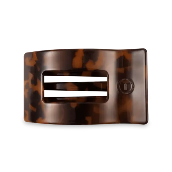 TELETIES Medium Flat Rectangle Hair Clip - Tortoise