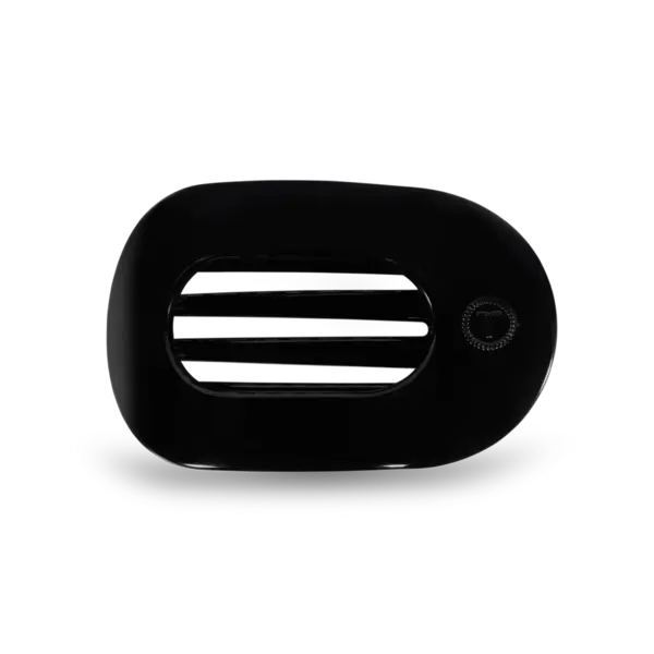 TELETIES Medium Flat Round Hair Clip - Jet Black