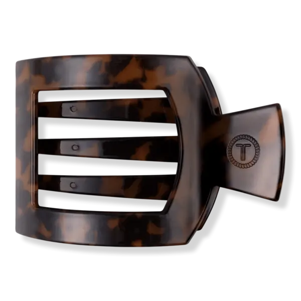 TELETIES Medium Flat Square Hair Clip - Tortoise
