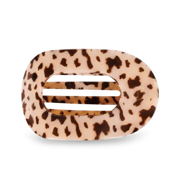 TELETIES Large Flat Hair Clip - Blonde Tortoise