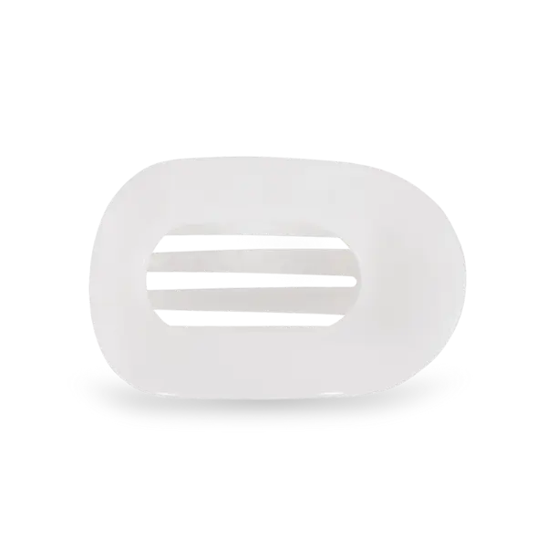 TELETIES Medium Flat Hair Clip - Coconut White