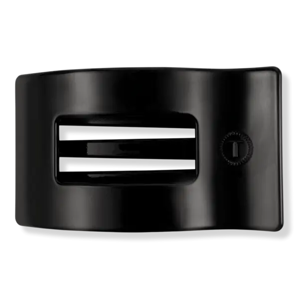TELETIES Medium Flat Rectangle Hair Clip - Jet Black