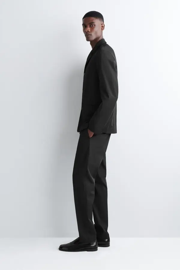 Cos Slim Unstructured Tech-twill Blazer - Black