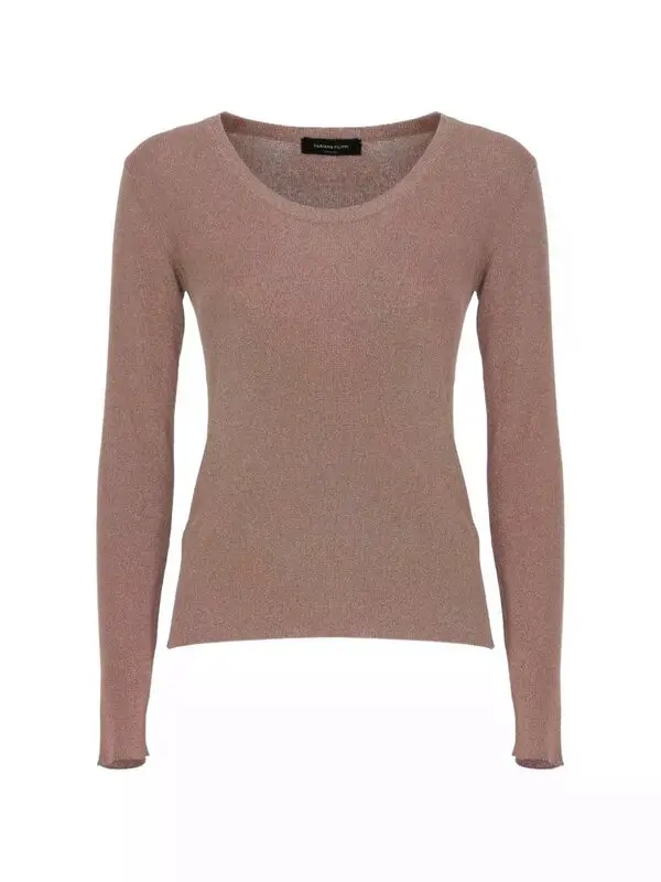 Fabiana Filippi Fine Knit Long Sleeve Sweater - Brown