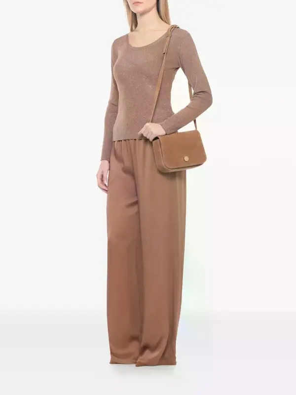 Fabiana Filippi Fine Knit Long Sleeve Sweater - Brown