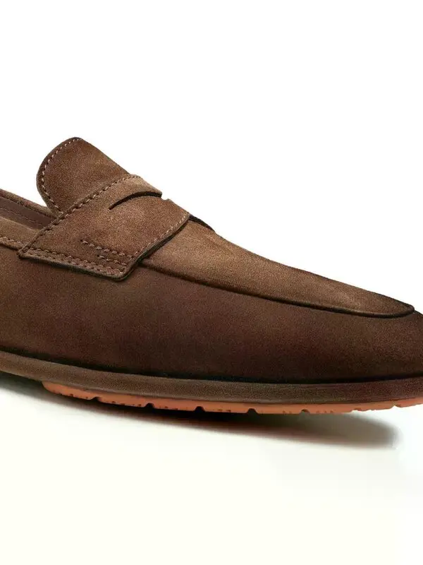 Santoni Carlo Suede Penny Loafers