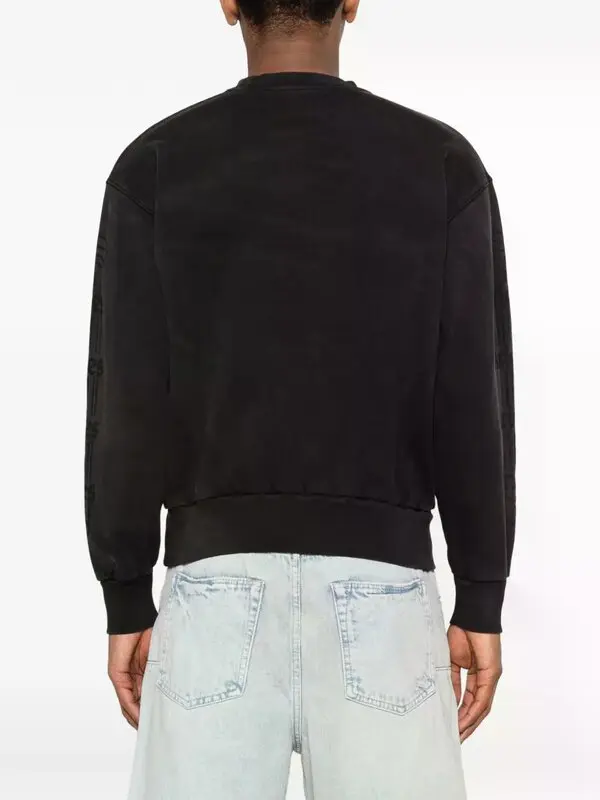 Aries Sunbleached Column Sweatshirt - Black