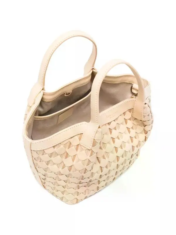 SERAPIAN Mini Secret Mosaico Ribbon Tote Bag