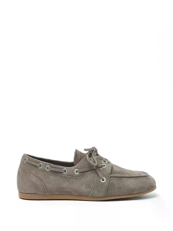 Peserico Suede Lace-up Loafers
