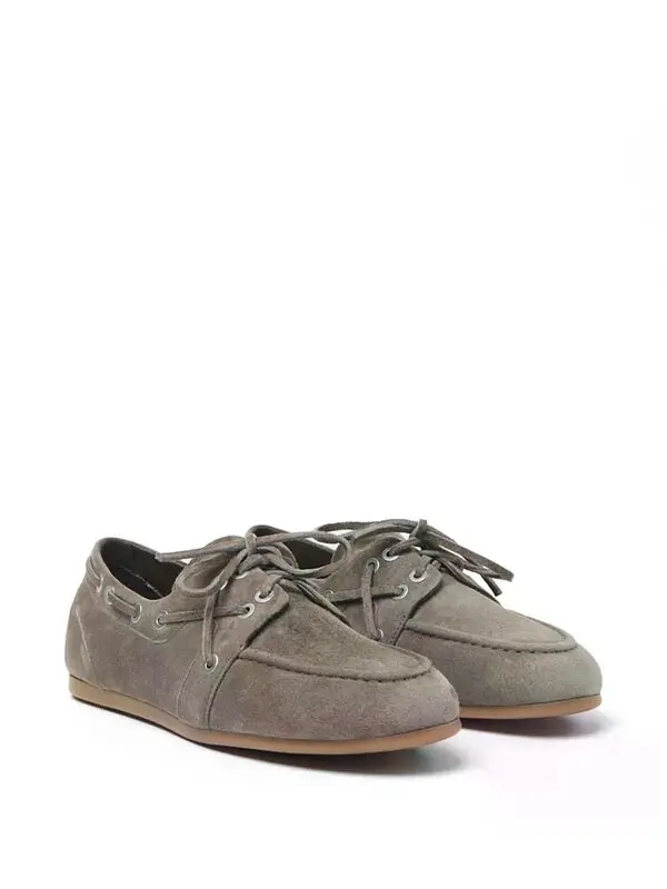 Peserico Suede Lace-up Loafers