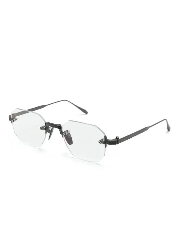 AKONI Juno-one Geometric-frame Glasses - Grey