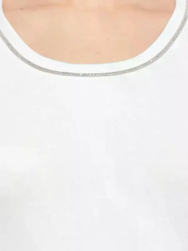 PANICALE Bead-embellished Tank Top - White