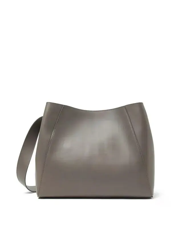 Peserico Leather Shoulder Bag With Logo