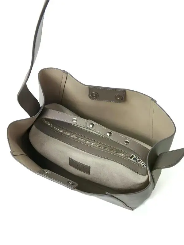 Peserico Leather Shoulder Bag With Logo