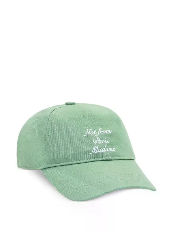 Drole De Monsieur Slogan Baseball Cap - Green