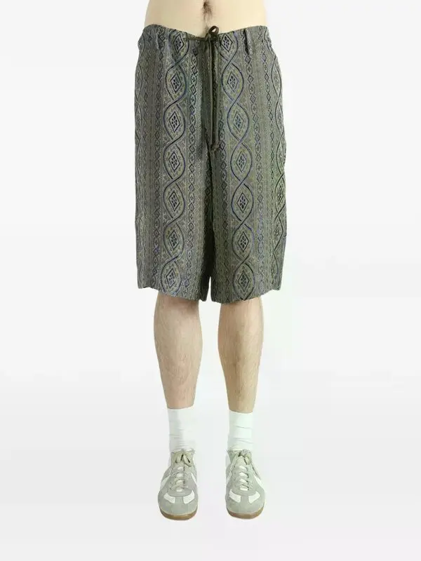 UMA WANG Patterned Drawstring Shorts