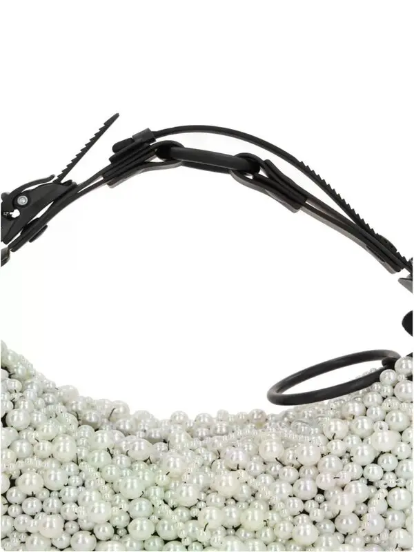INNERRAUM Pearl-embellished Shoulder Bag - White