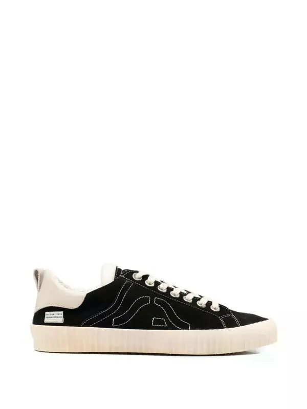 SPRINGA Wavy Logo-appliqué Sneakers - Black