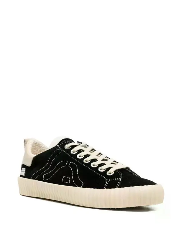 SPRINGA Wavy Logo-appliqué Sneakers - Black