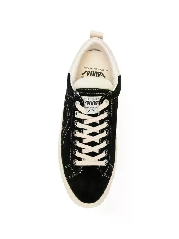 SPRINGA Wavy Logo-appliqué Sneakers - Black