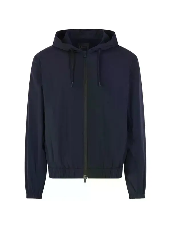 Herno Hooded Zip Coat - Blue