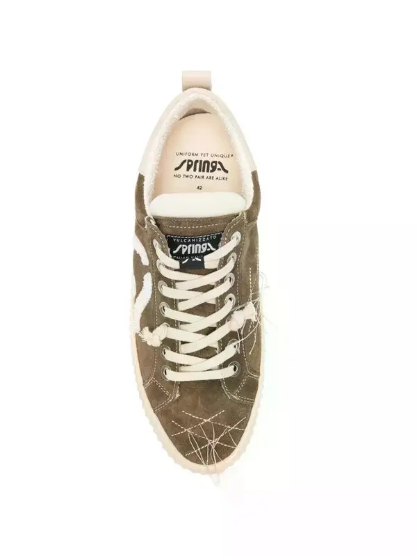 SPRINGA Wavy Suede Sneakers - Brown