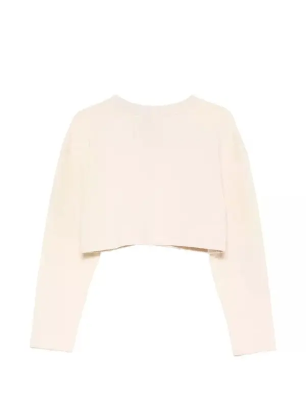 MERCI Anchor Print Cropped Sweatshirt