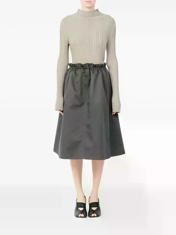 MAISON MARGIELA Ruffled Detail Midi Skirt