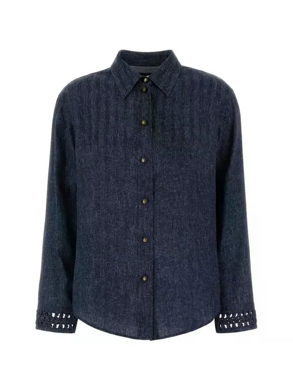 Giorgio Armani Crochet Trim Shirt