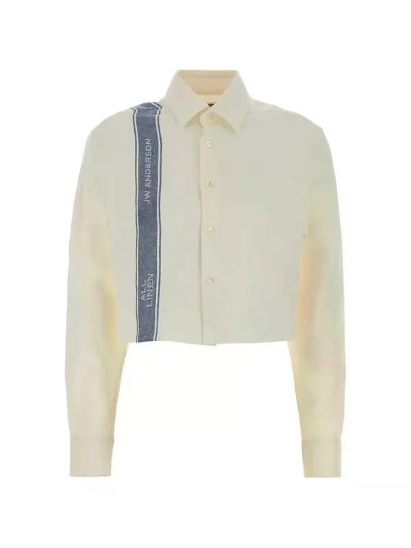 JW Anderson Cropped Stripe-detail Shirt