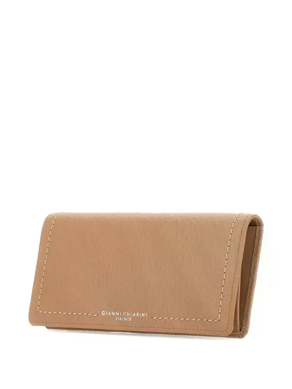 GIANNI CHIARINI Grain Leather Wallet - Neutrals