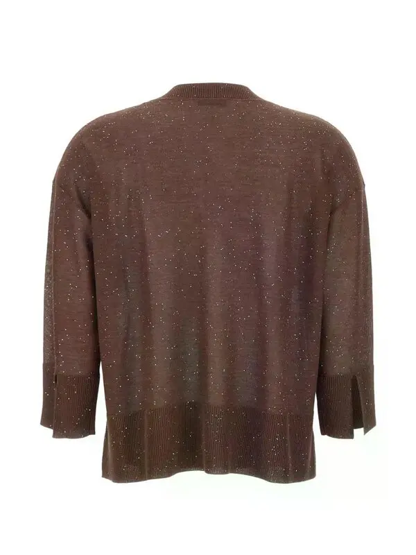 KANGRA Sequin-embellished Buttoned Cardigan
