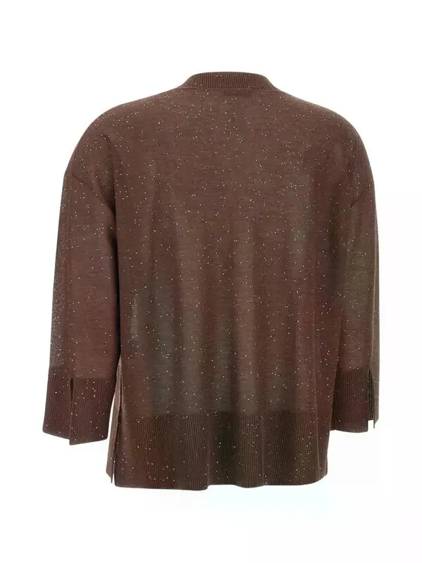 KANGRA Sequin-embellished Buttoned Cardigan