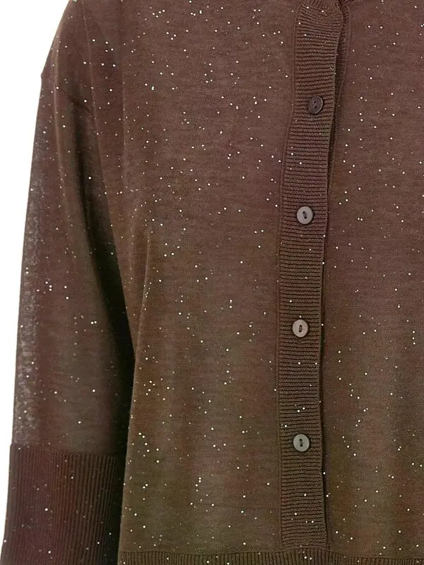 KANGRA Sequin-embellished Buttoned Cardigan