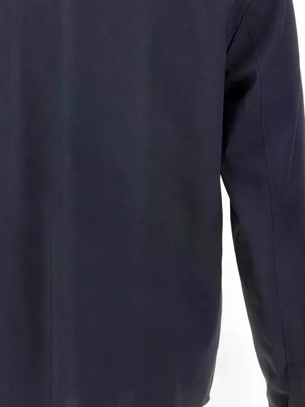 BARBA NAPOLI London Flap-pockets Button-down Virgin Wool Jacket - Blue