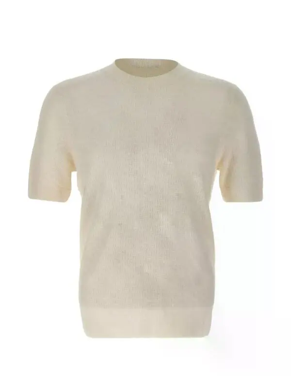 GRAN SASSO Woven Design Short Sleeve Sweatshirt