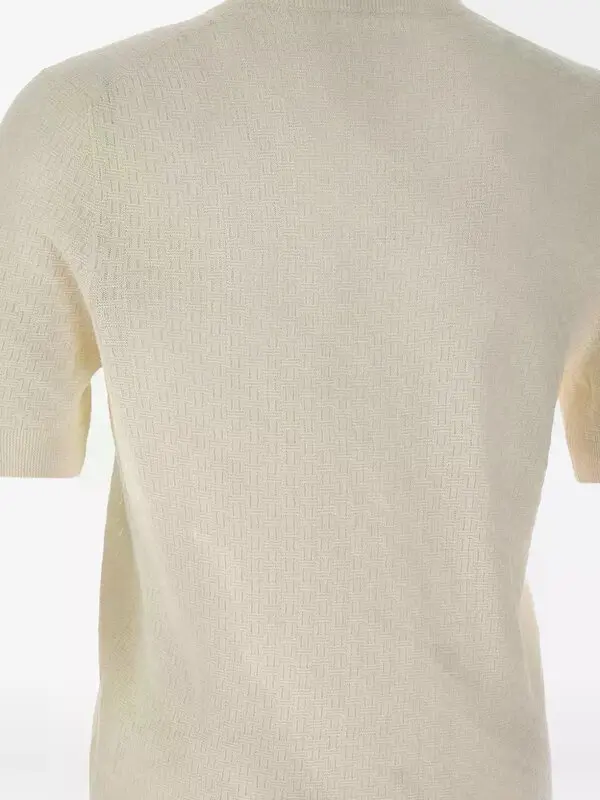 GRAN SASSO Woven Design Short Sleeve Sweatshirt