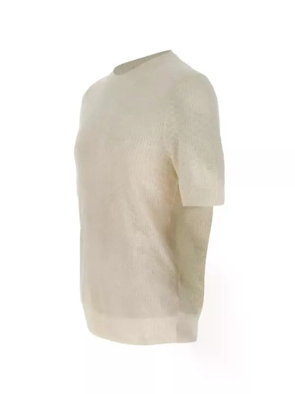 GRAN SASSO Woven Design Short Sleeve Sweatshirt