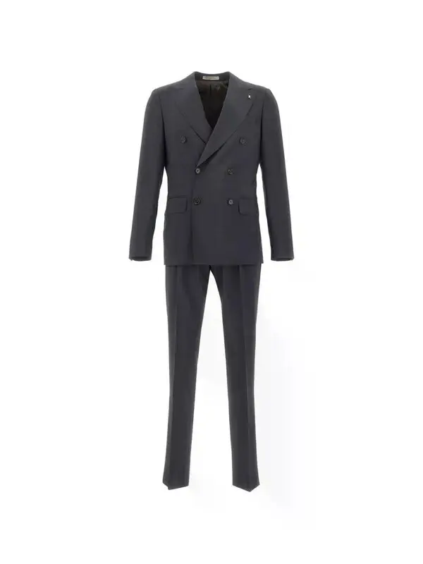 Corneliani Double-breasted Suit - Black