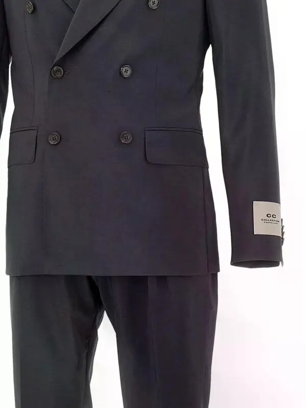 Corneliani Double-breasted Suit - Black