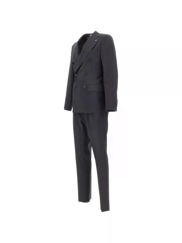 Corneliani Double-breasted Suit - Black