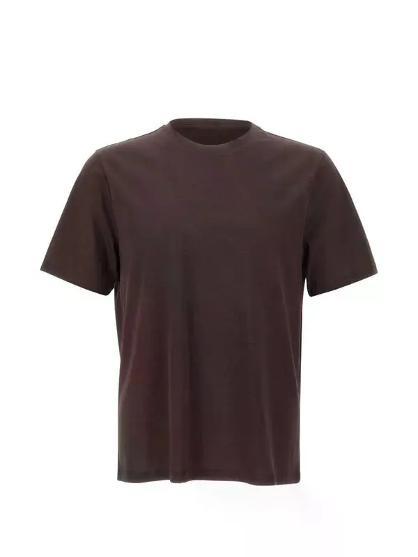 KANGRA Crew-neck Short-sleeve T-shirt - Brown