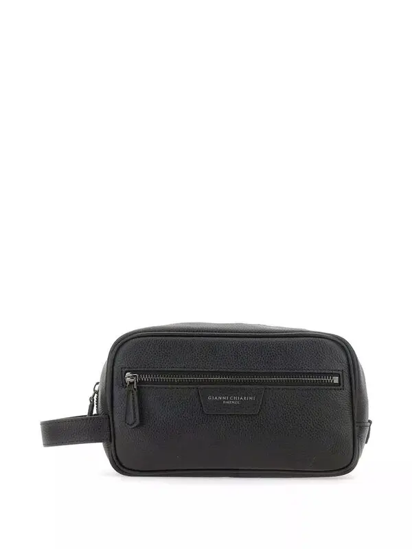 GIANNI CHIARINI Florence Logo-patch Wash Bag - Black