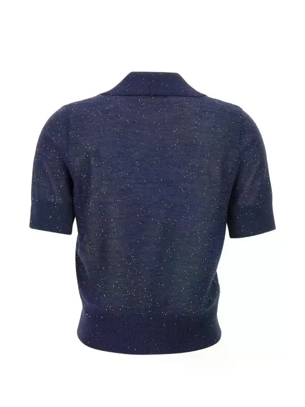 KANGRA Sequin V-neck T-shirt