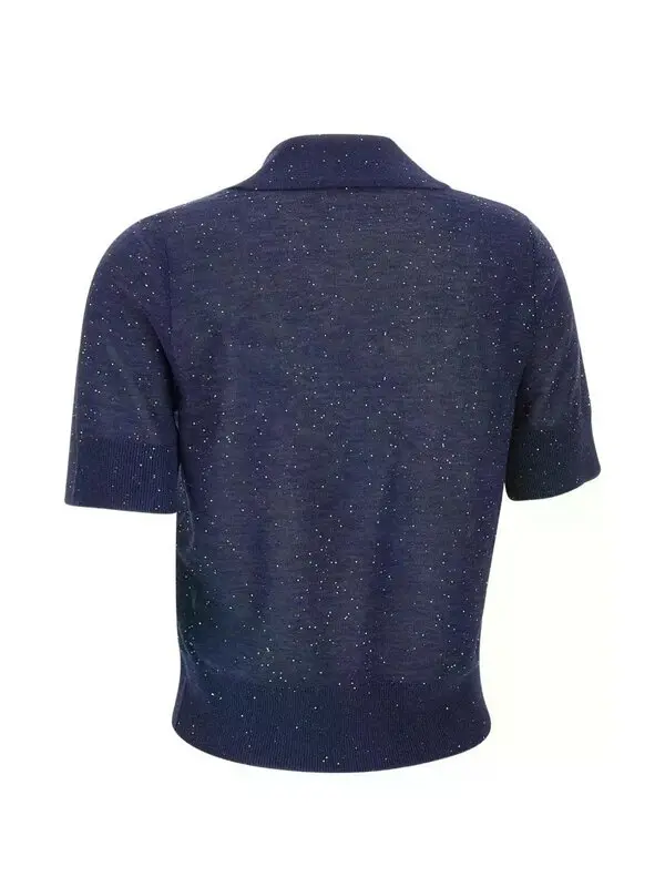 KANGRA Sequin V-neck T-shirt