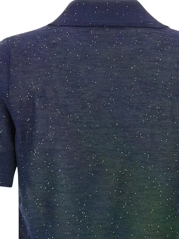 KANGRA Sequin V-neck T-shirt