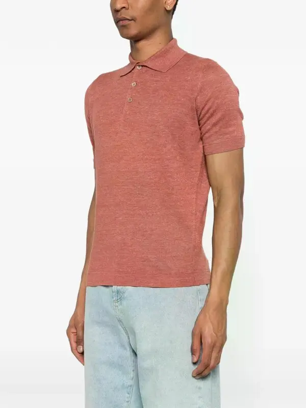 Brunello Cucinelli Buttoned Polo Shirt - Brown