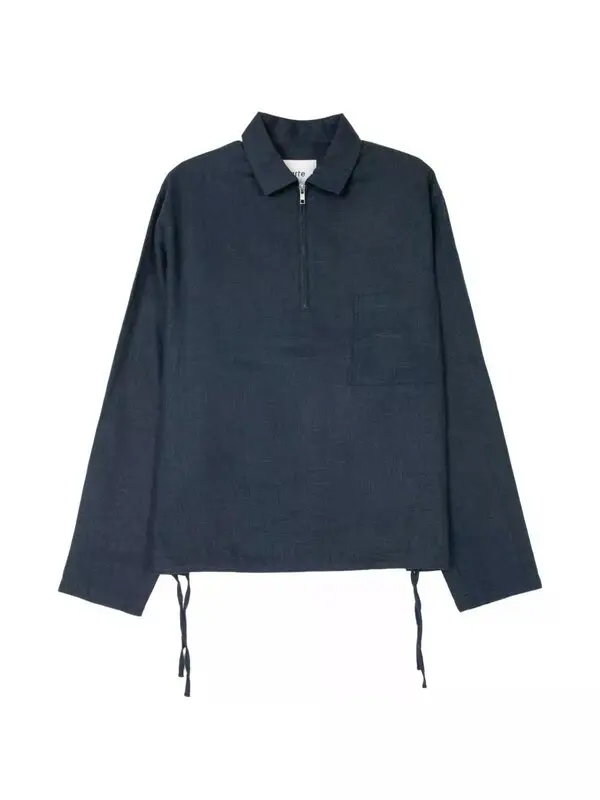 ARTE ANTWERP Zipped Sweater - Blue