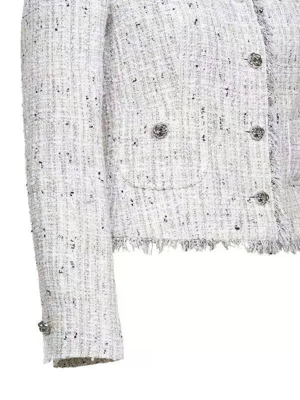 Tagliatore Fringed Guru-collar Jacket