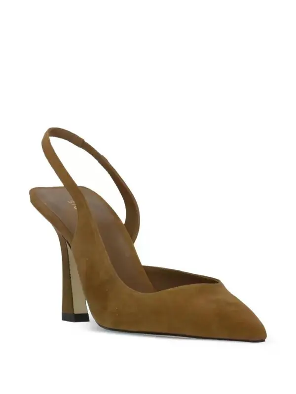 STUART WEITZMAN Vinnie Slingback Suede Pumps - Neutrals